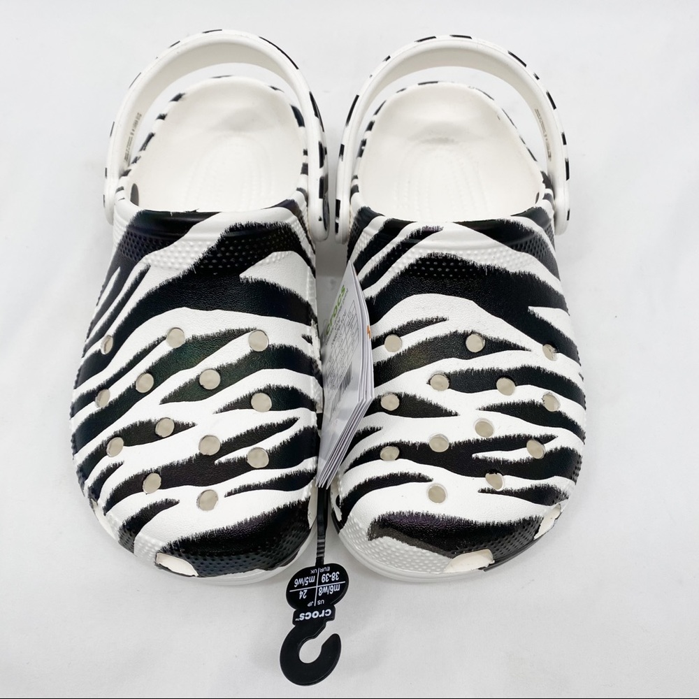 Crocs Zebra Classic Animal Print Clogs - Gem